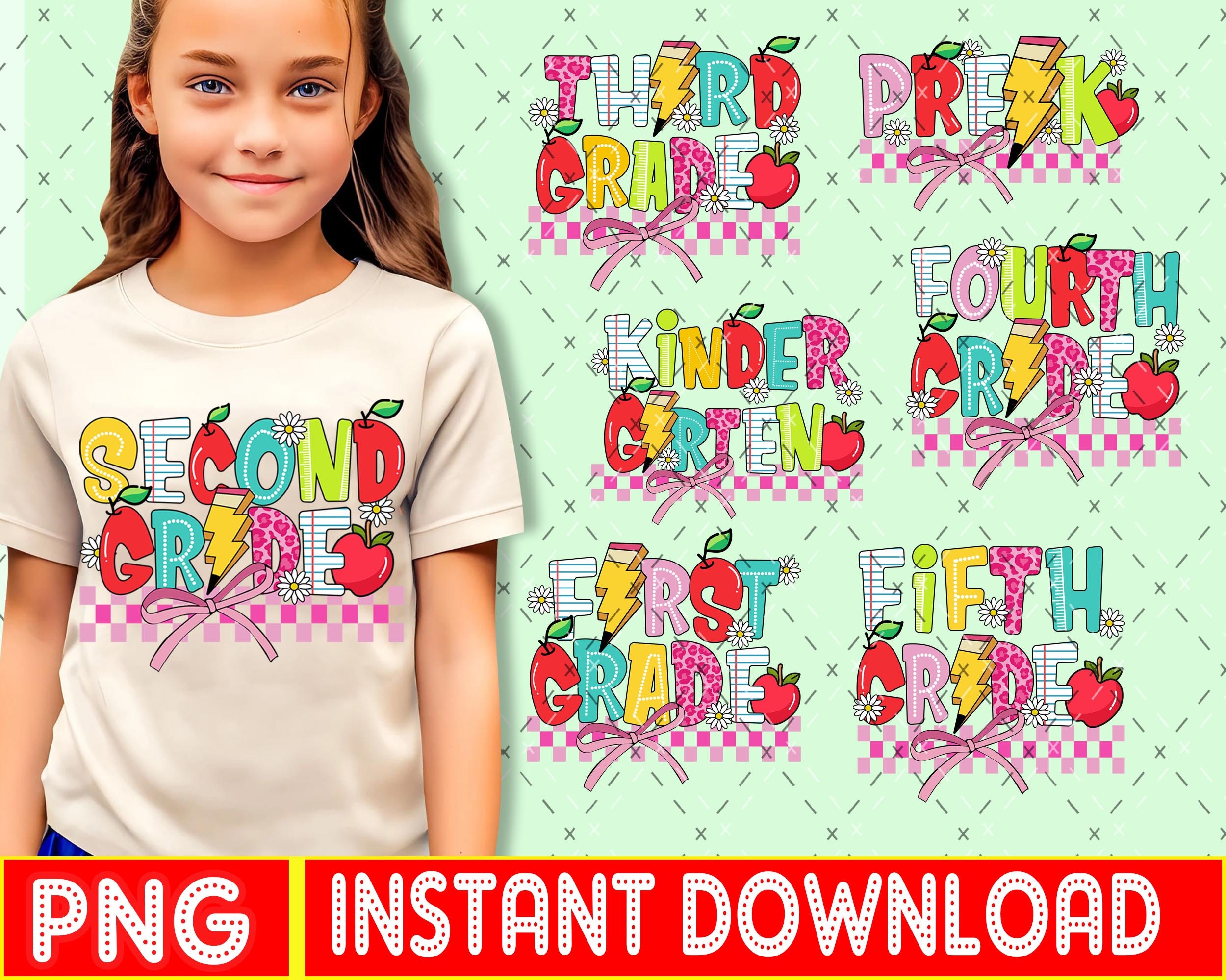 Back to School Bundle Teacher Png, Kindergarten Png, Back to School ...