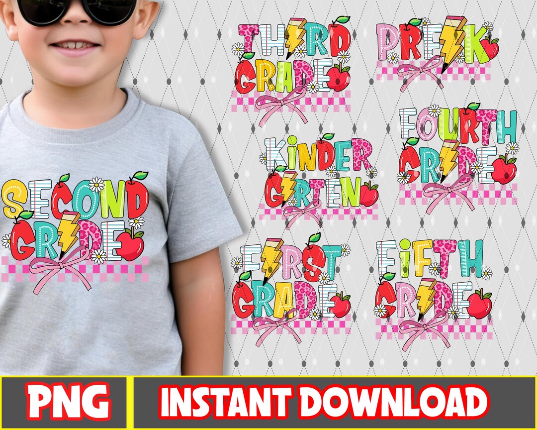 Back to School Bundle Teacher Png, Kindergarten Png, Back to School ...