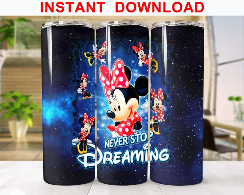 Minnie Mouse Tumbler Wrap Digital Tumbler Sublimation Design Download ...