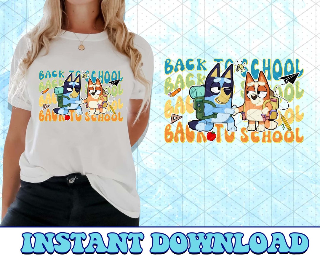 Back to School Bluey PNG, Bluey Family PNG, Bluey Back to School Png ...