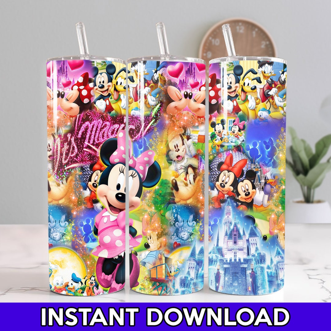 Minnie Mouse Tumbler Wrap Digital Tumbler Sublimation Design Download ...