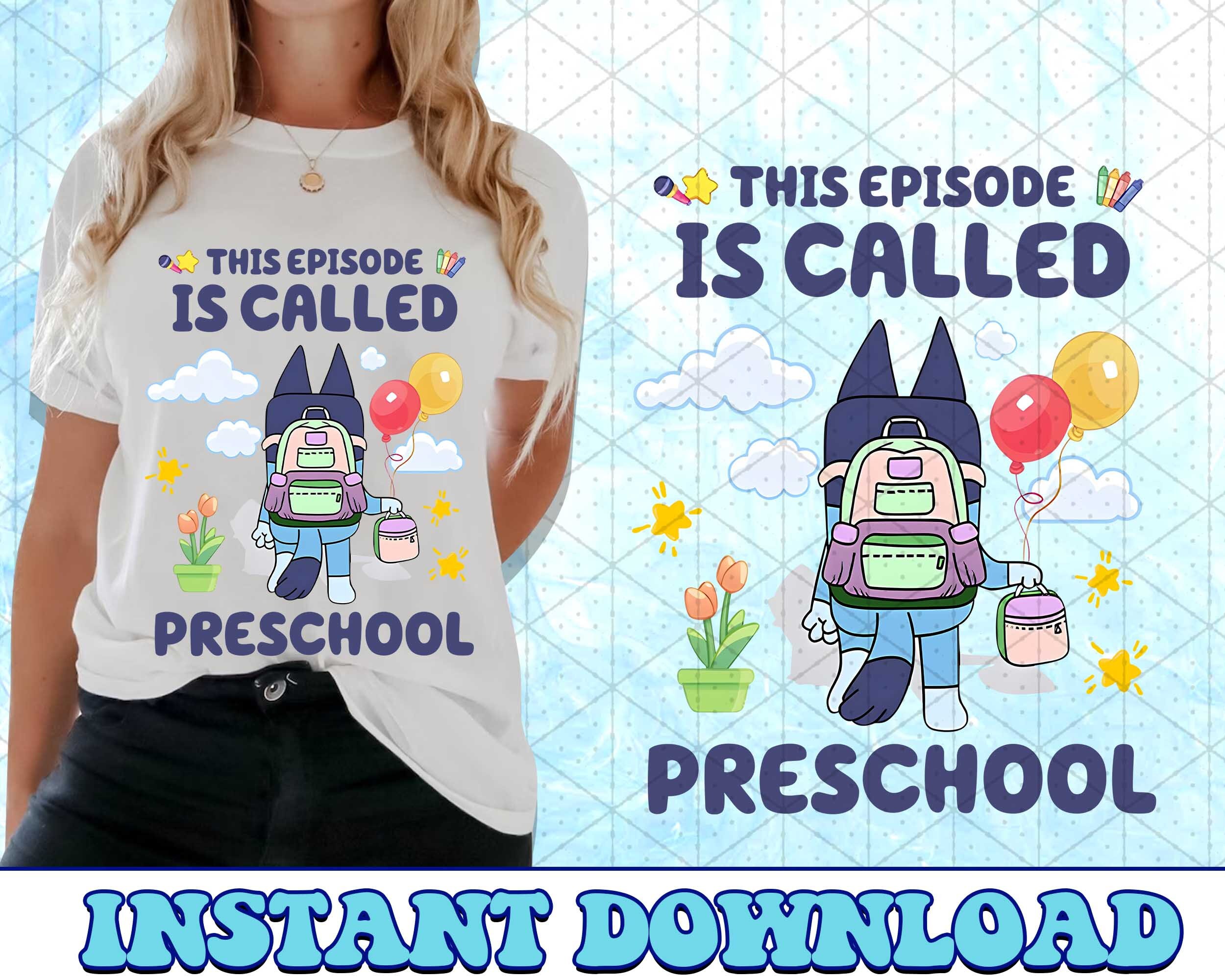 Bundle Bluey Back To School PNG, Bluey Bingo School PNG Bundle - SVG ...