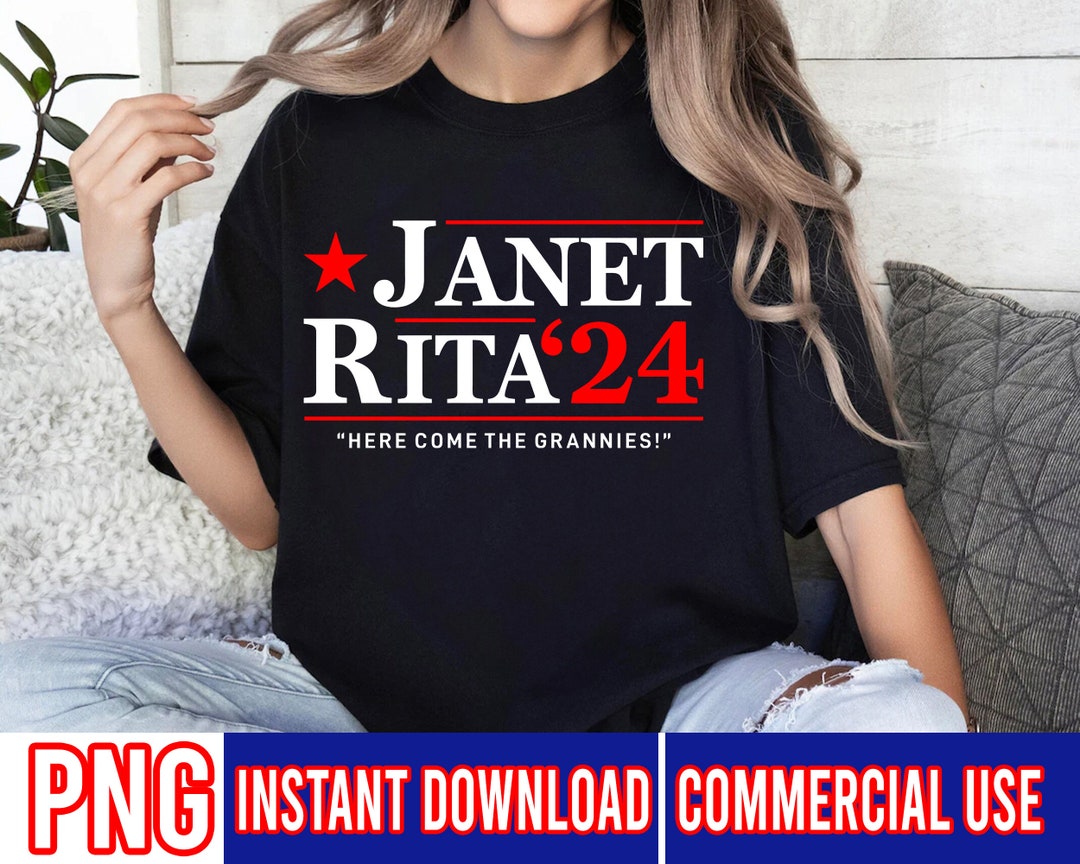 Bluey Janet and Rita for President 2024 Election Png, Here Come the ...