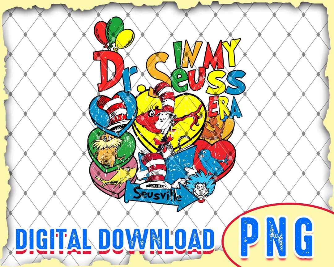 Dr. Seuss Png, Dr. Seuss Day PNG, Read Across America, Teacher PNG, Dr ...