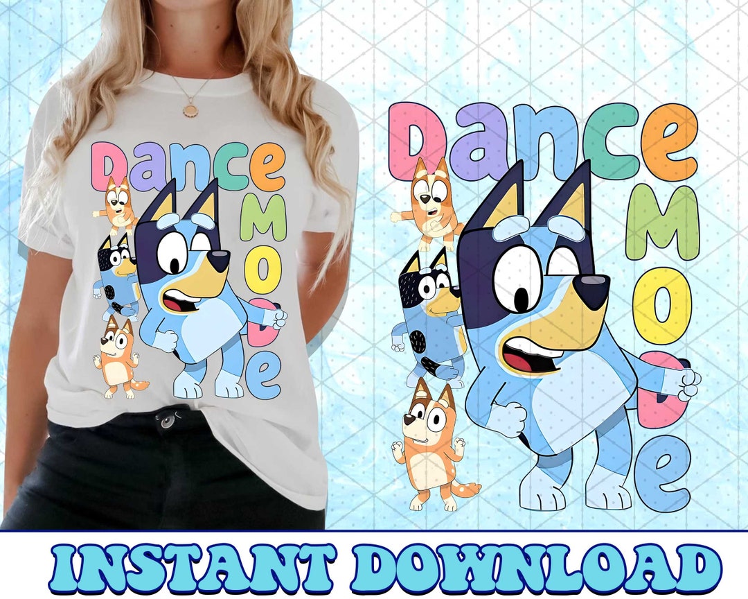 Dance Mode Bluey PNG, Bluey Family PNG, Bluey the Eras Tour Png, Bluey ...
