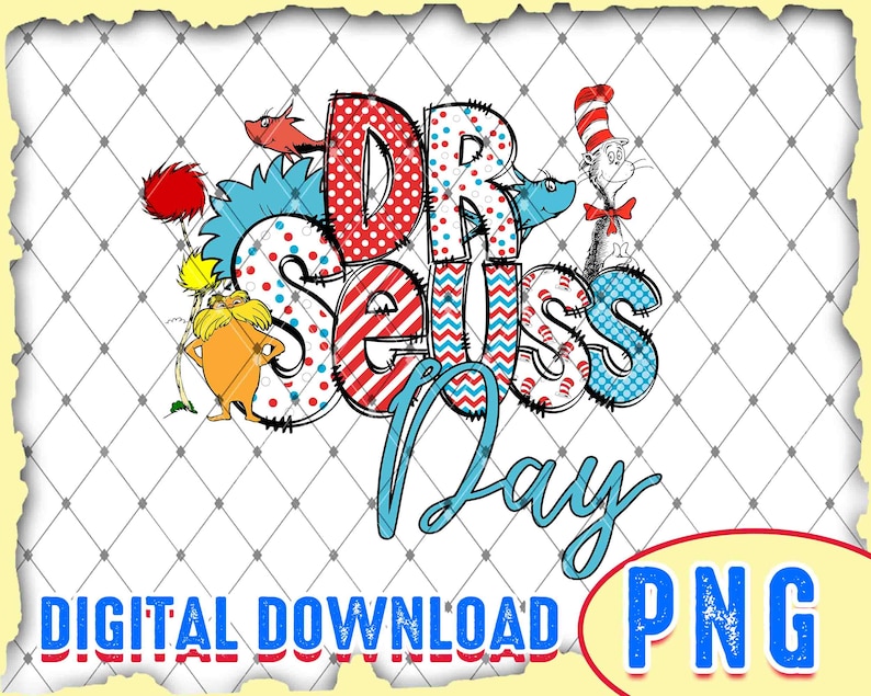 Dr. Seuss Png, Dr. Seuss Day PNG, Read Across America, Teacher PNG, Dr ...