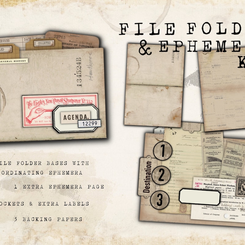 Printable File Folders - Etsy