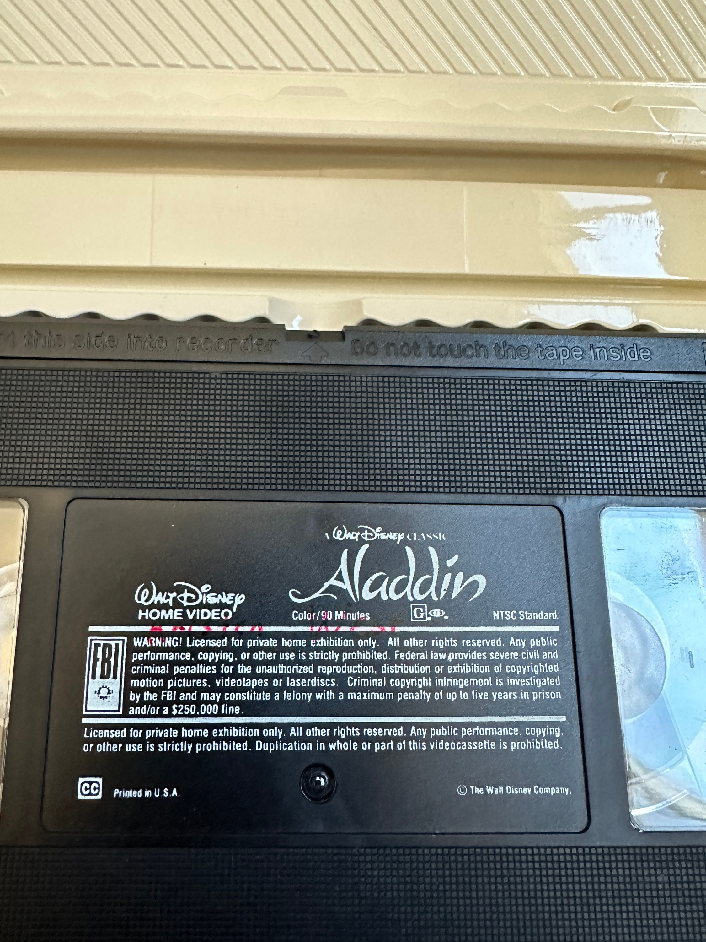 Disney Aladdin Black Diamond VHS Tape - Etsy