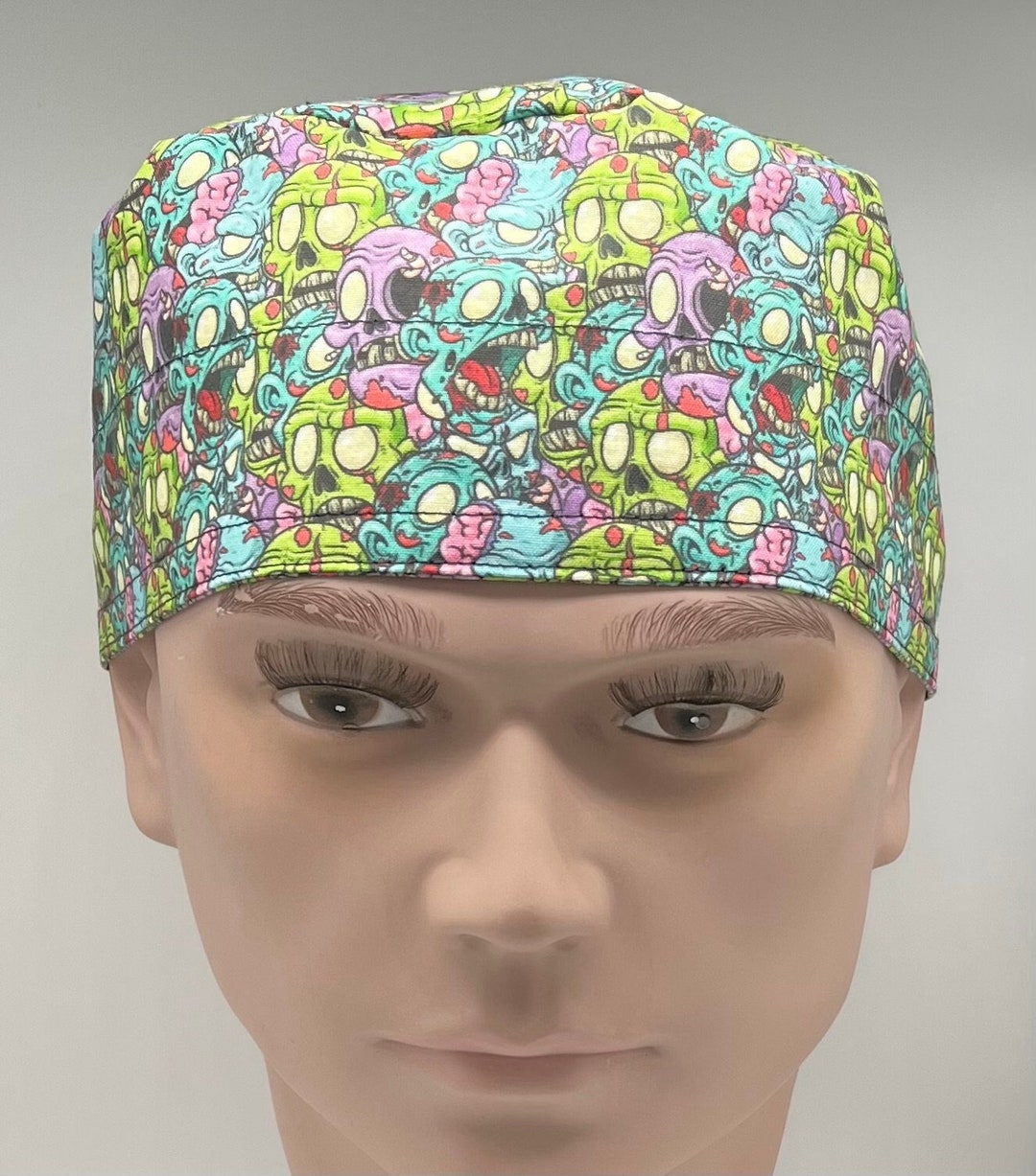 Zombie Surgical Skull Cap With Velcro Closure - Etsy