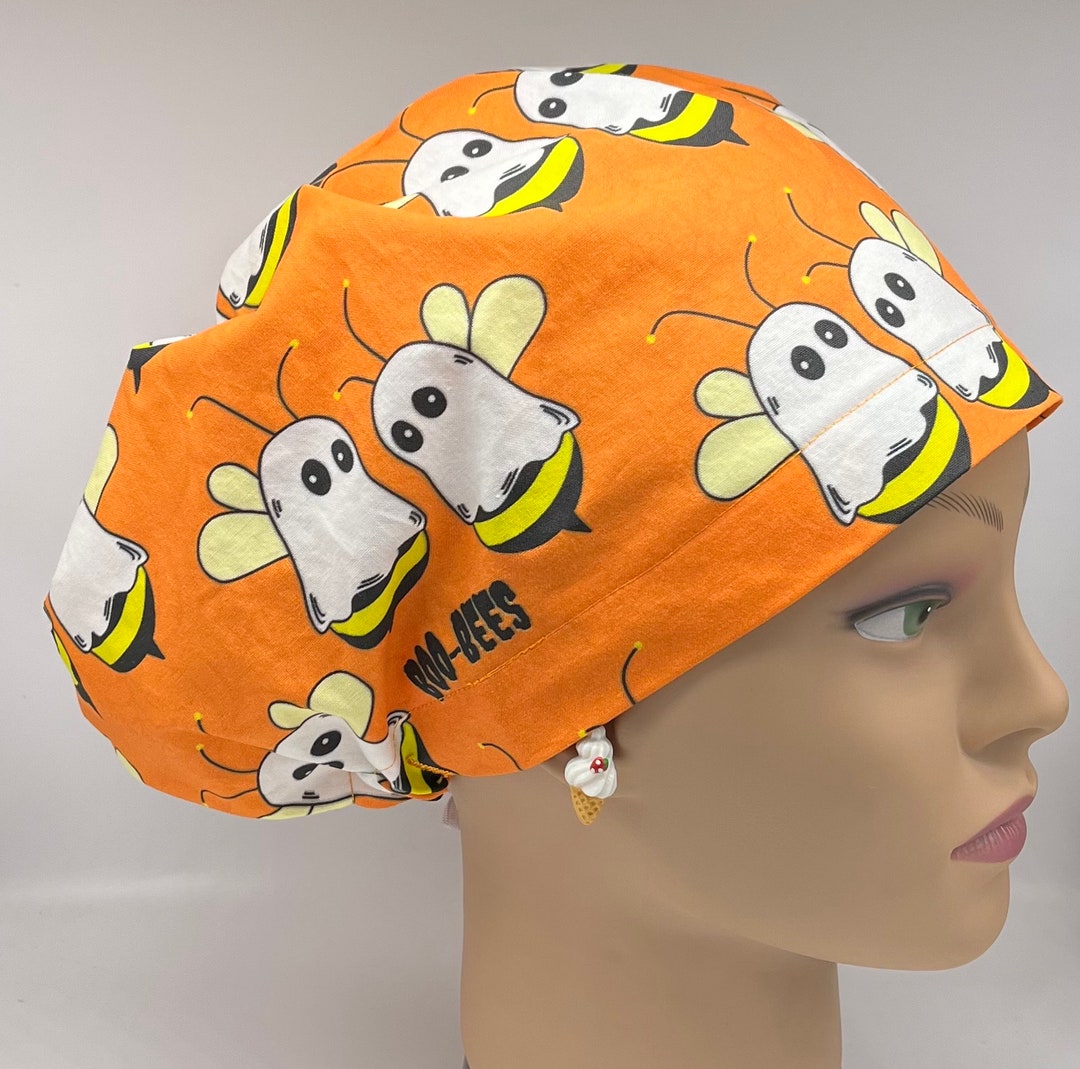 Boo Bees! European Surgical Scrub Cap With Adjustable Toggle - Etsy