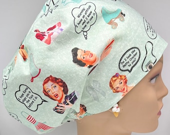 Silly Goose Funny EURO Scrub Cap, Autumn Euro Scrub Hat, Surgical Cap ...