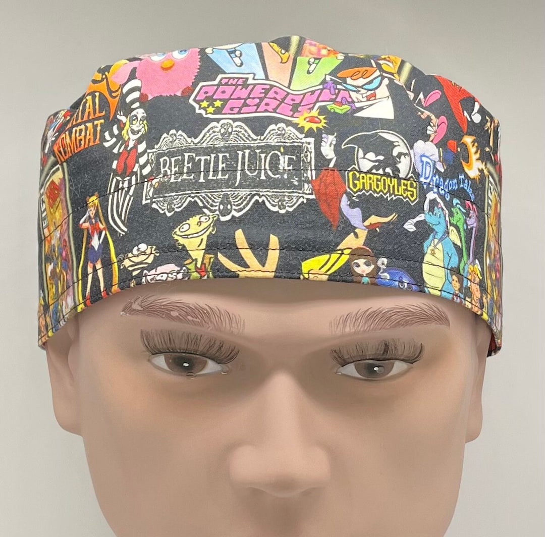 Totally 90’s Surgical Skull Cap With Velcro Closure - Etsy