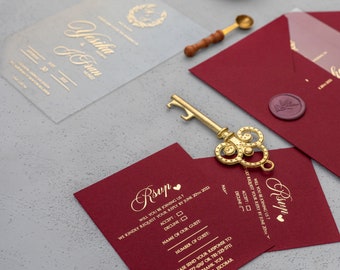 Acrylic Clear Invitations - Etsy