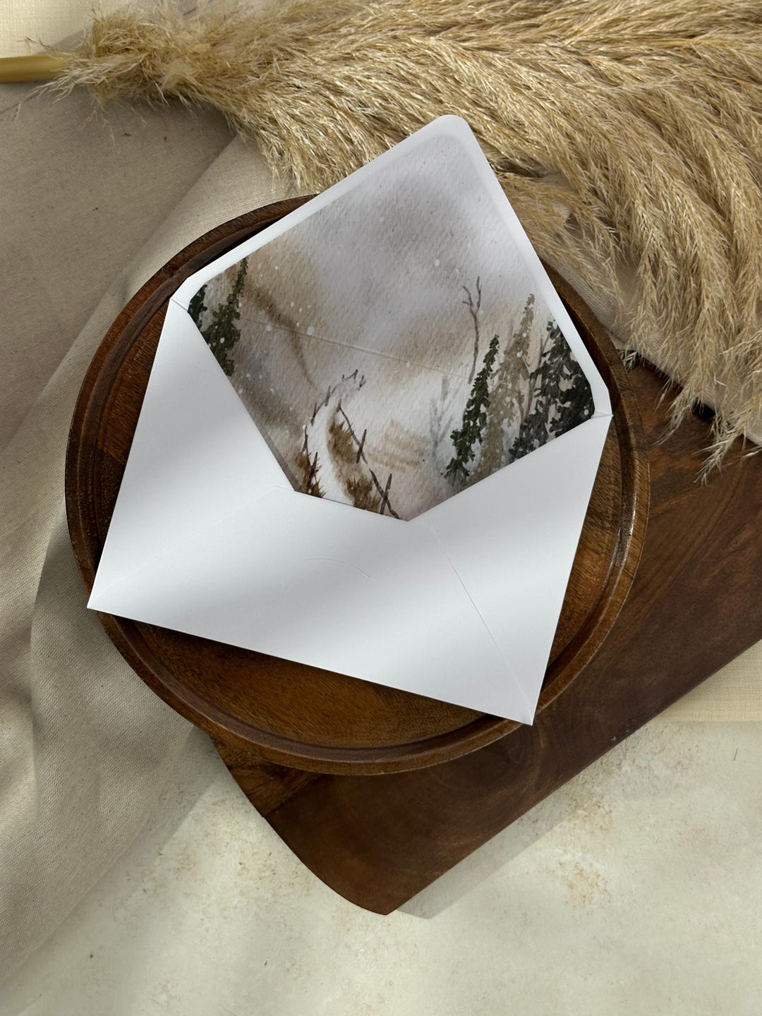 Watercolor Forest Road Envelope Liner - Etsy