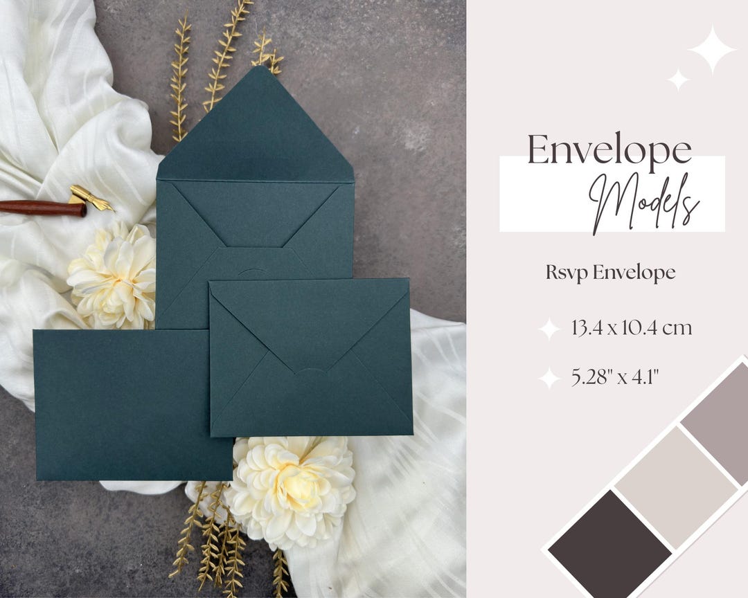 RSVP Envelope With Return Address: Wedding Reply Card Protector - Etsy