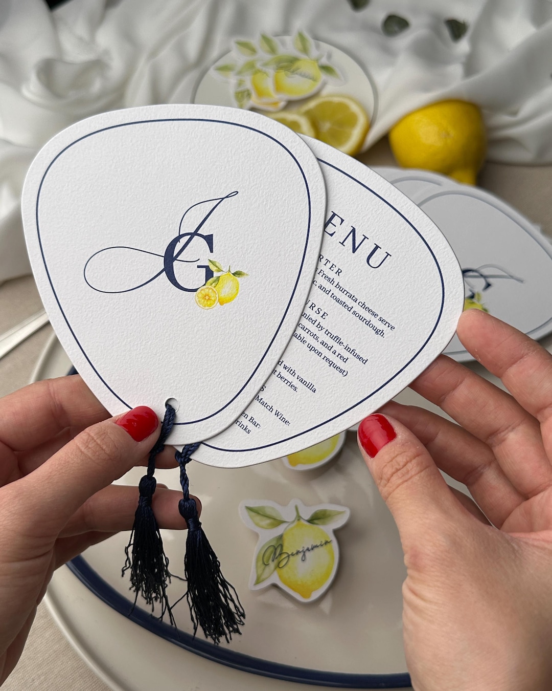 Lemon Wedding Menu Place Card – Citrus Theme Table Decor - Etsy UK