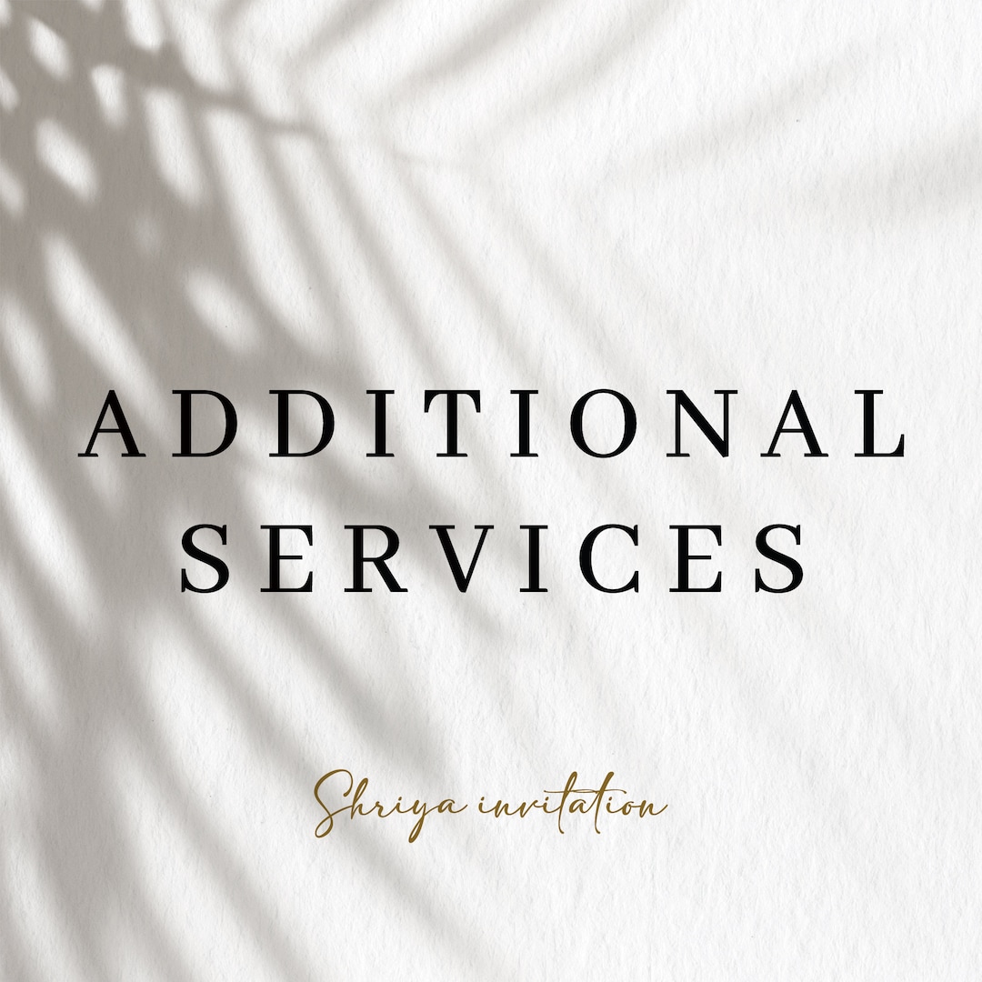 Additional Services Please Read the Descriptions - Etsy