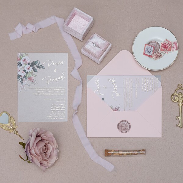 Transparent Wedding Invitation - Etsy