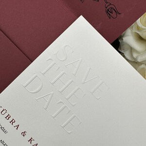 Embossed Save the Date Invitation With Vellum Jacket - Etsy