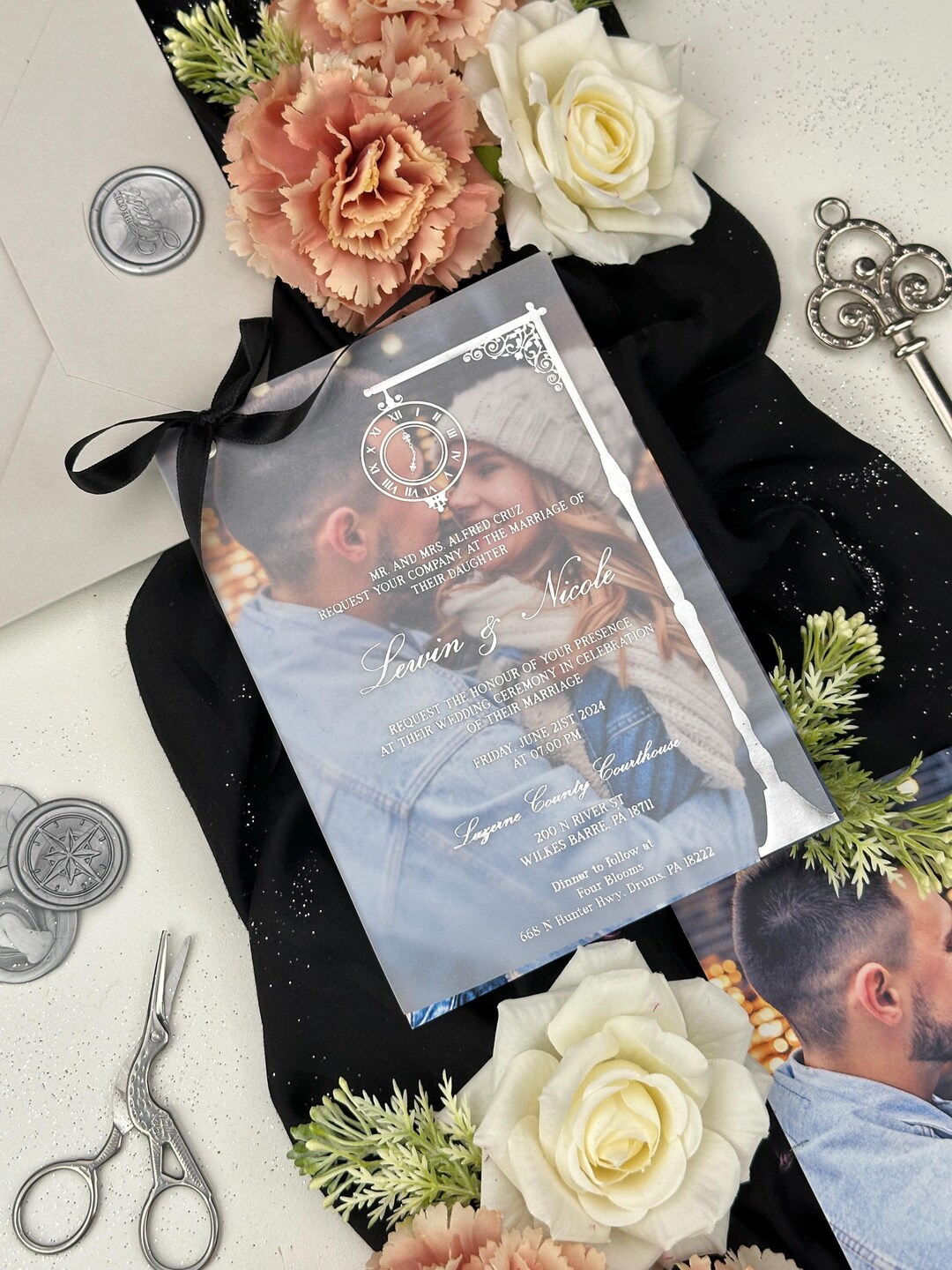 Vellum Wedding Invitation, Vellum Wrap Luxury Invites, Gorgeous Wedding ...