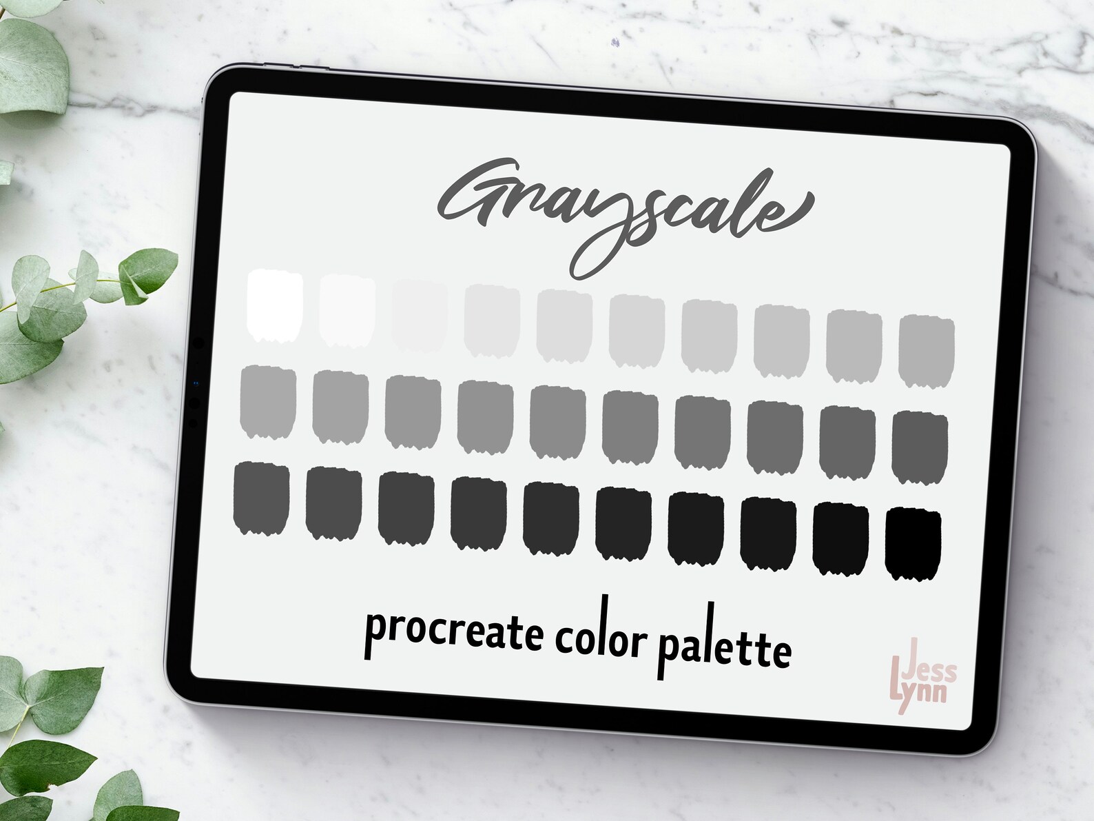 grayscale-procreate-palette-procreate-swatches-procreate-etsy