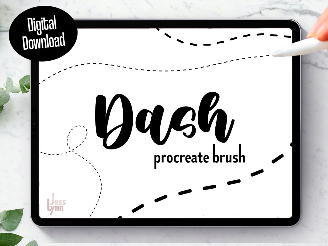 Dashed Line Brush for Procreate, Procreate Brush, Dash Border Line ...