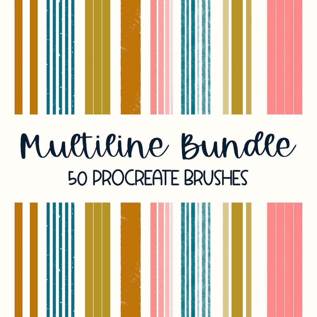 Multi Line Procreate Bundle | Line Brushes | Multiline Procreate Brush ...