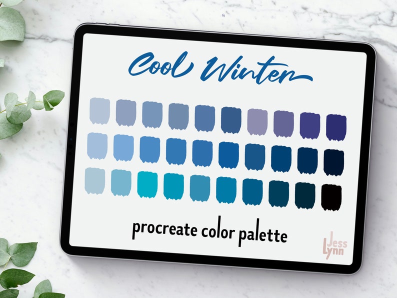 Cool Winter Palette for Procreate 30 Colours Procreate - Etsy