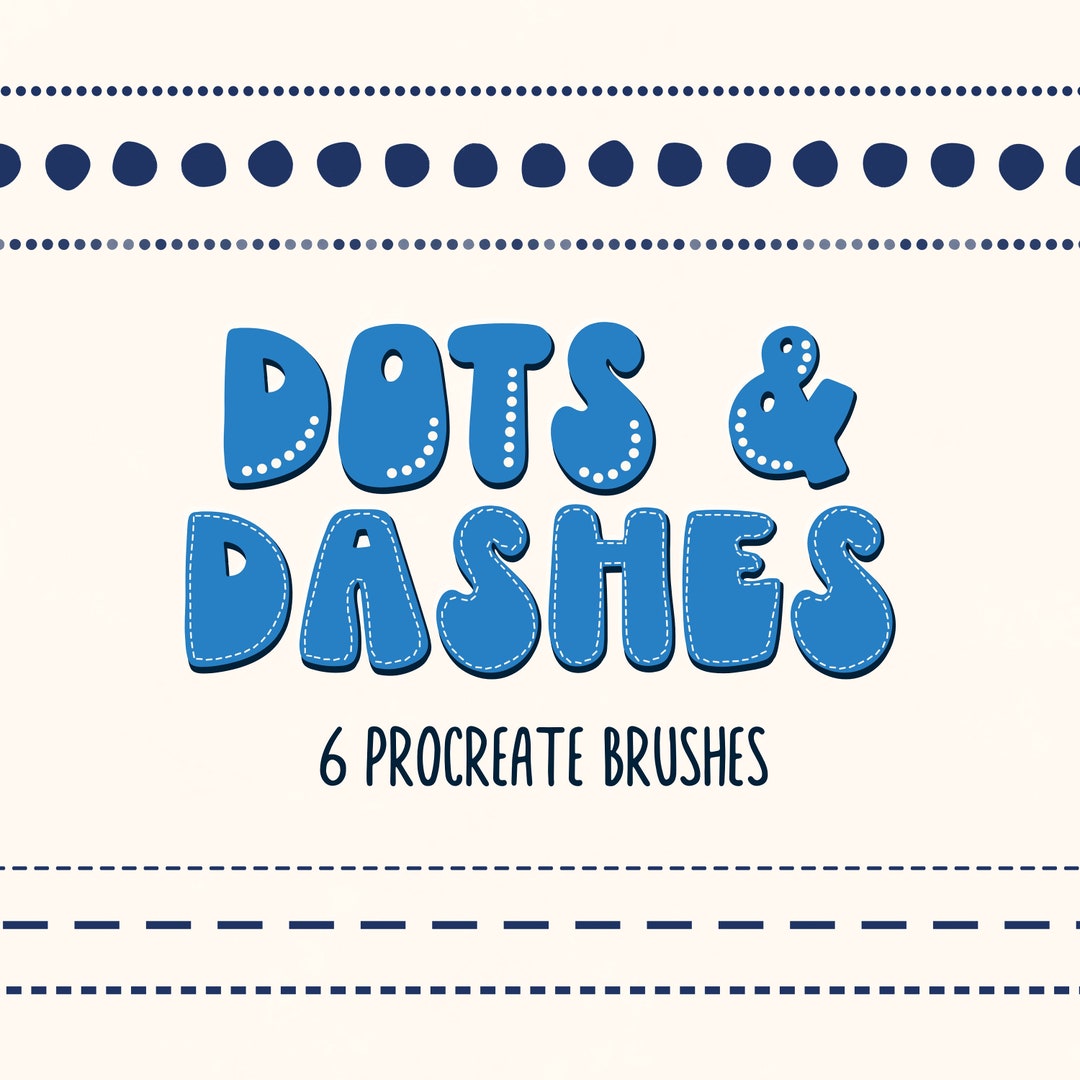 Dots and Dashes | Procreate Brushes | Dotted Line Brush | Procreate Dot ...