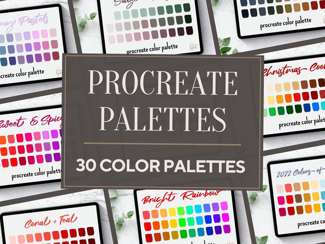 Color Palette Bundle for Procreate, 30 Procreate Colour Palettes ...