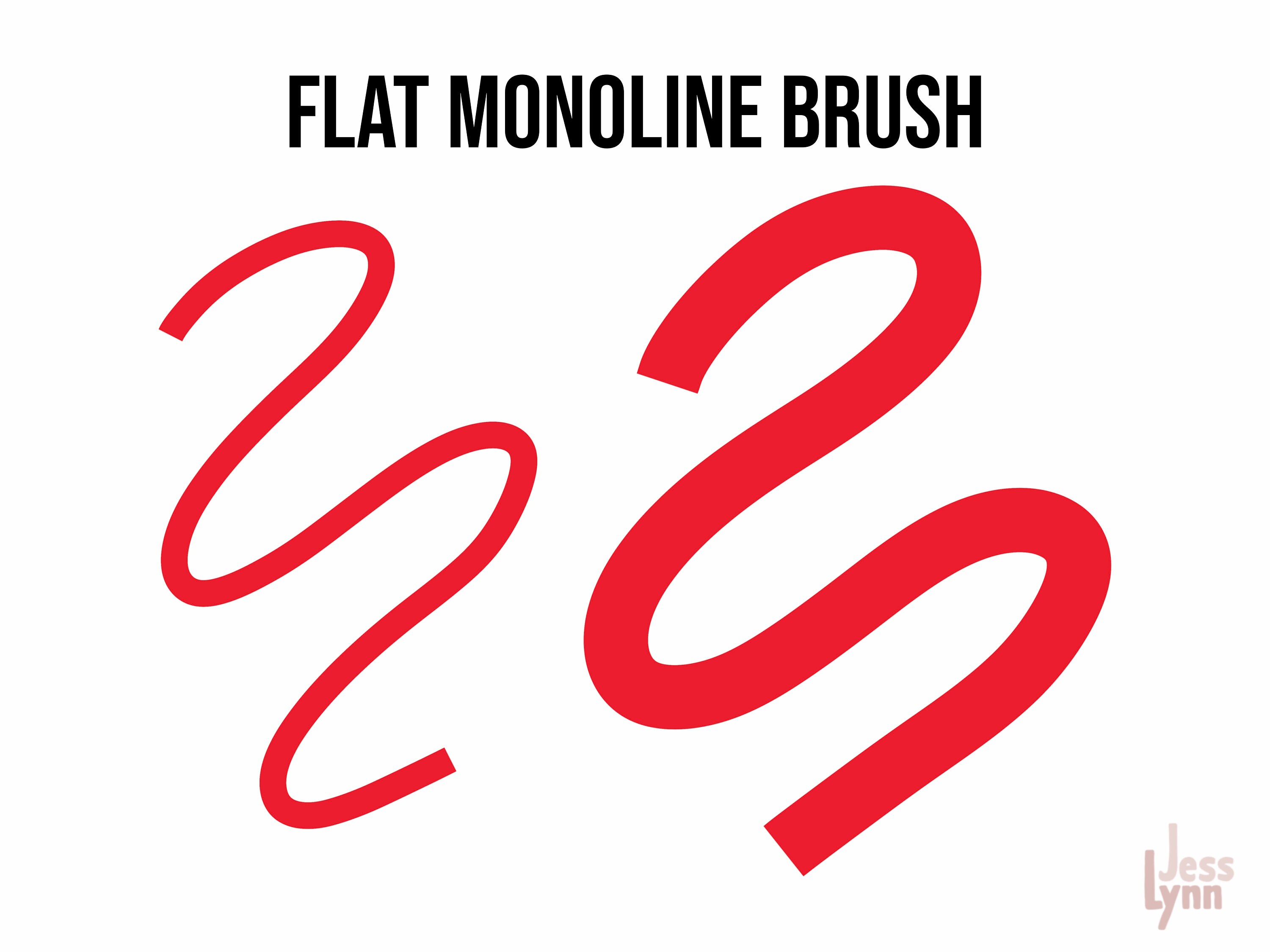 Flat Brush Square Procreate Brush Lettering Brush for - Etsy