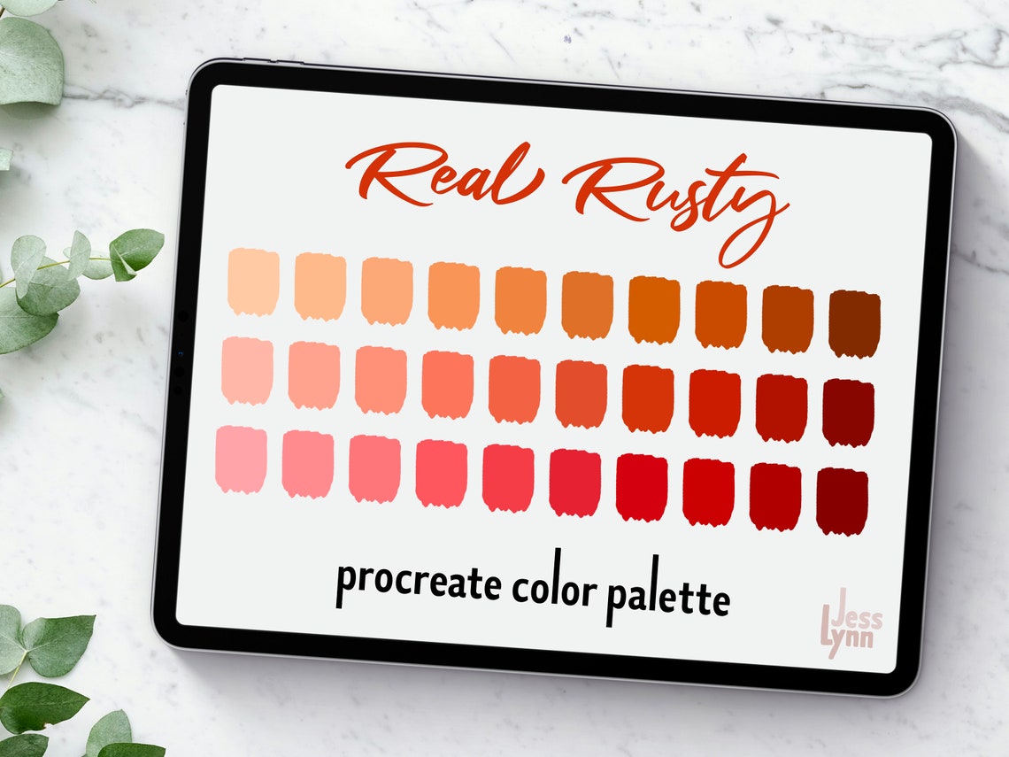 Real Rusty Procreate Palette Orange Color Palette Procreate - Etsy