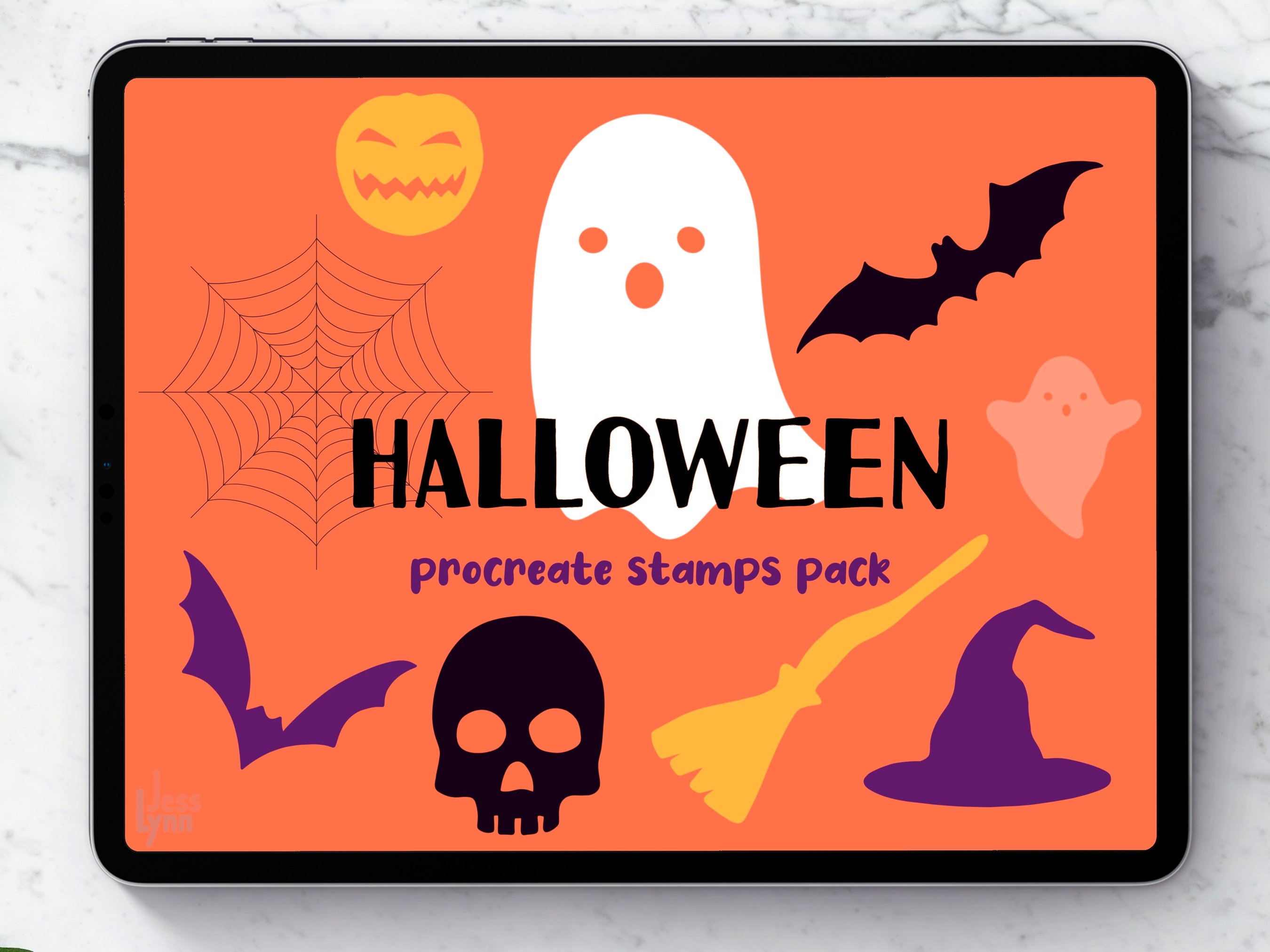 Halloween Stamps, Procreate Stamp Pack, 12 Procreate Stamp Brushes ...