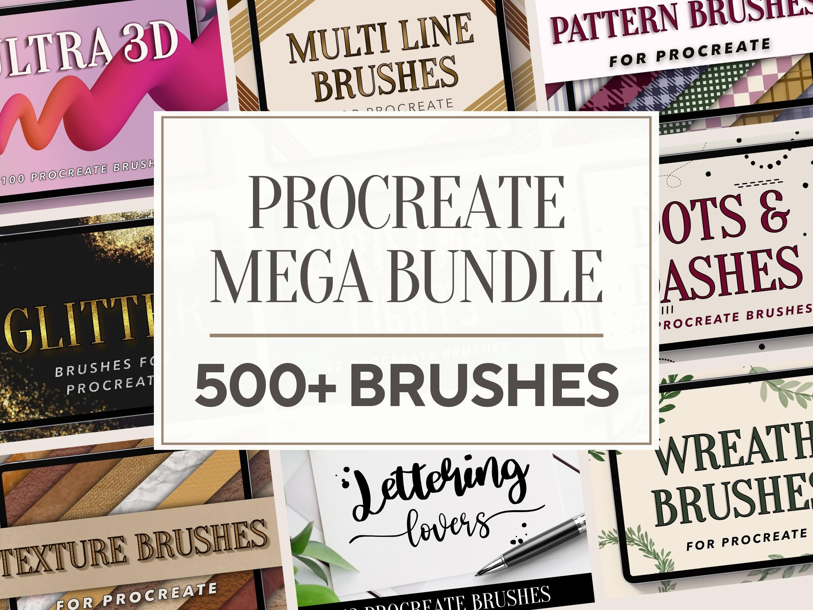 500 Brushes for Procreate Procreate Brushes Mega Procreate Bundle ...