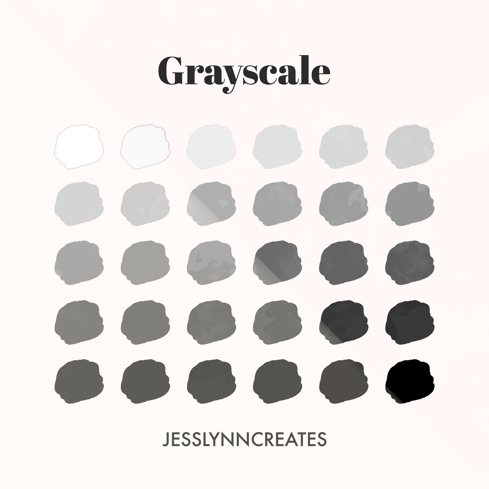 Grayscale Procreate Palette, Procreate Swatches, Procreate Colour ...