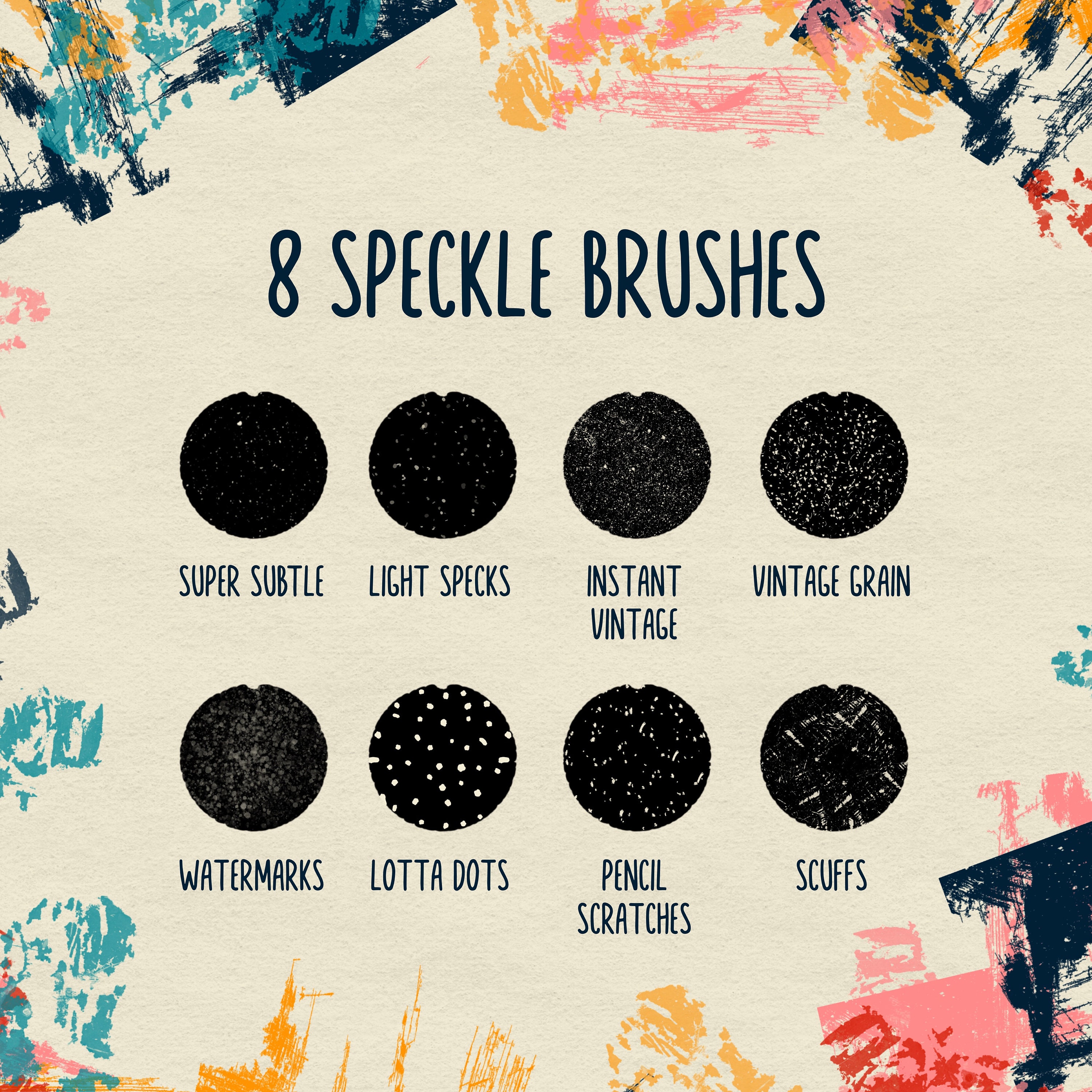 Speckle and Spatter Procreate Brushes | Procreate Textures | Procreate ...