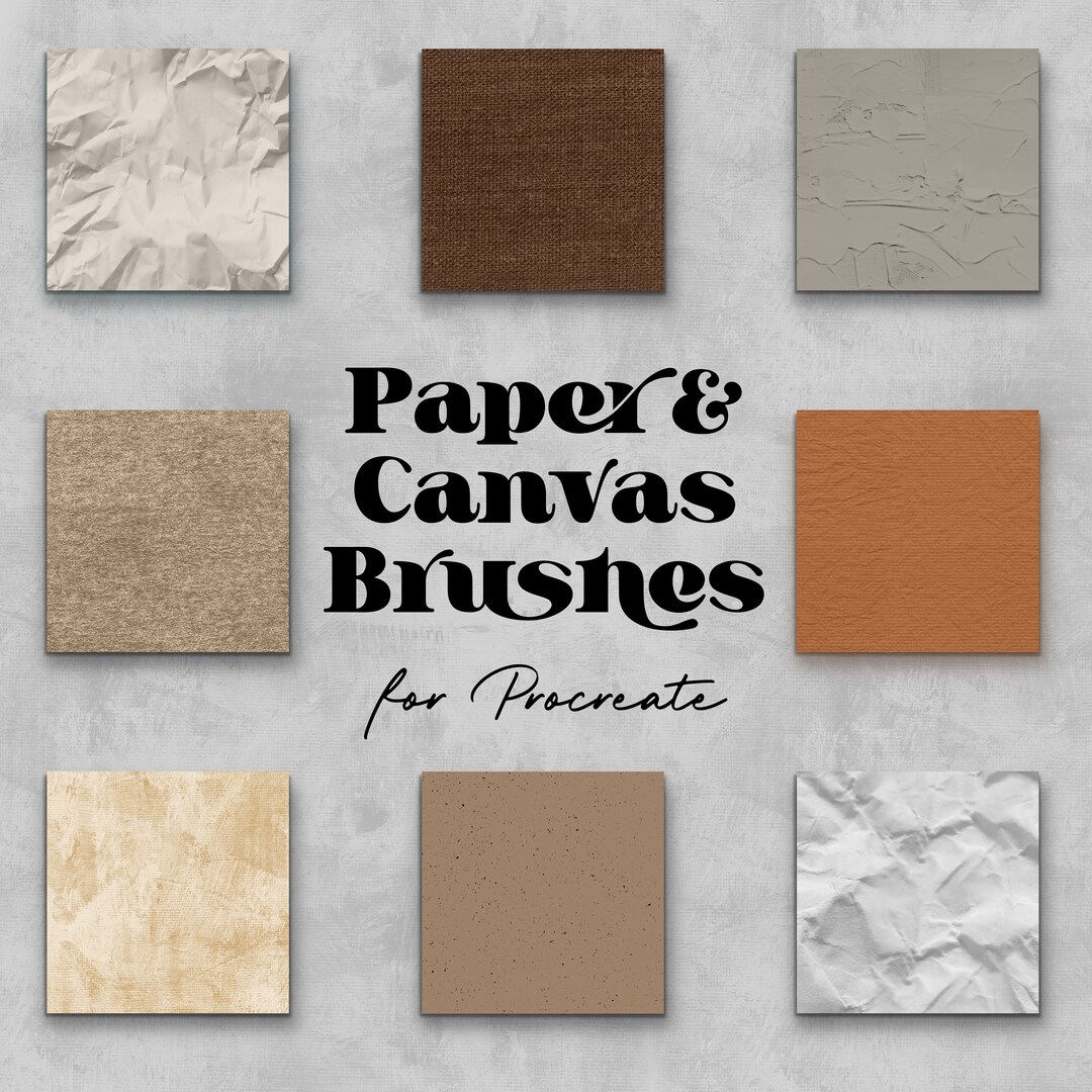 Paper and Canvas Procreate Brushes | Procreate Textures | Procreate Paper Brush | Canvas Texture ...