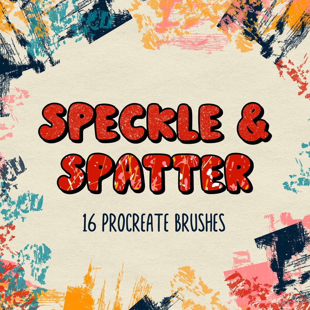 Speckle and Spatter Procreate Brushes | Procreate Textures | Procreate ...