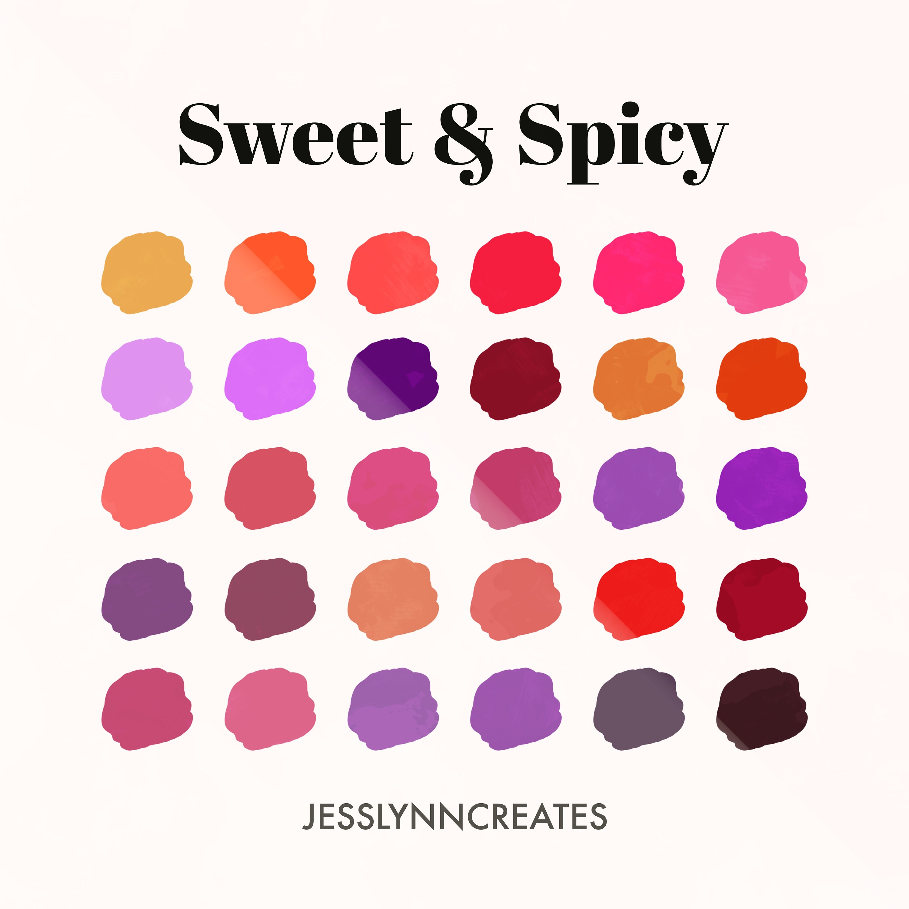 Sweet And Spicy Procreate Palette Procreate Swatch Procreate Colour