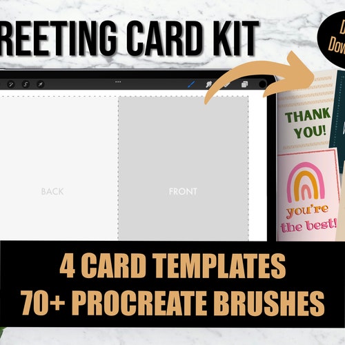 Procreate Greeting Card Template DIY Greeting Cards - Etsy