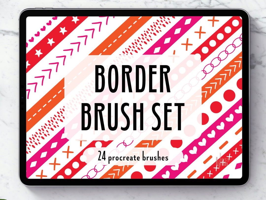 Procreate Border Brushes, Border Line Brush, Procreate Brush Set ...