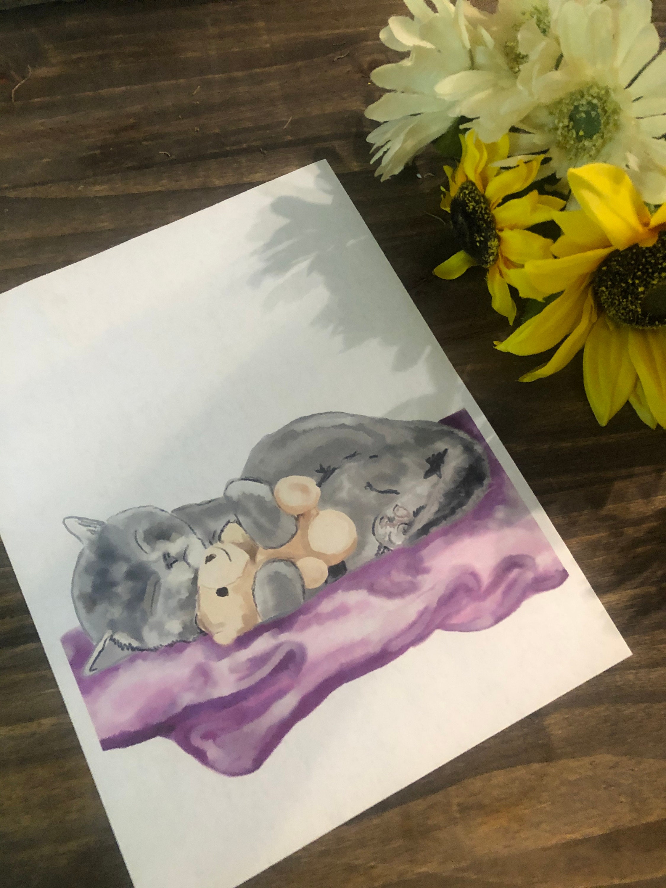 Kitten Printable- Gray Kitten Printable- Gray Kitten Print- Gray Cat ...