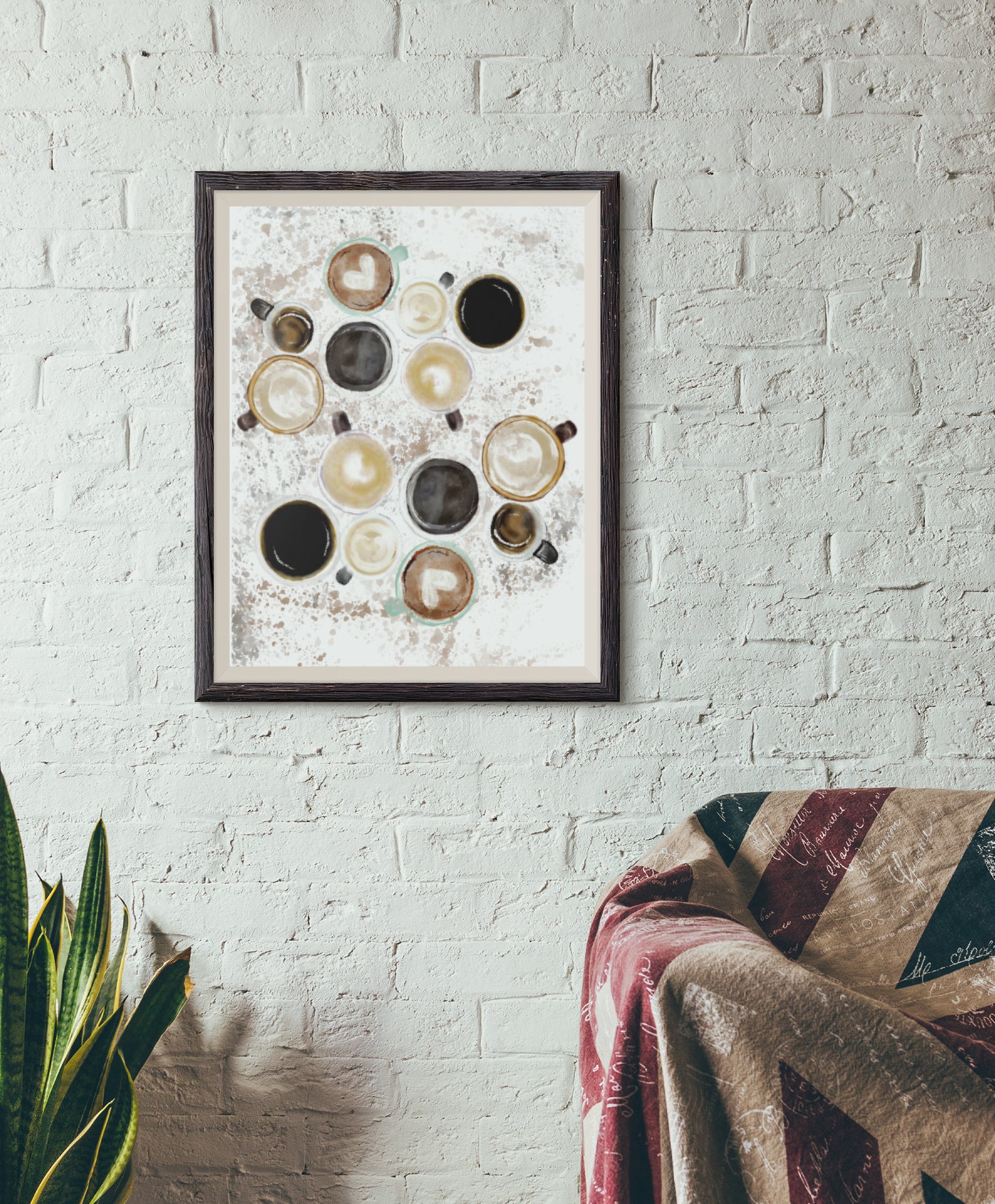 Coffee Art Coffee Wall Print Cafe Prints cafe Patterned Print Coffee ...