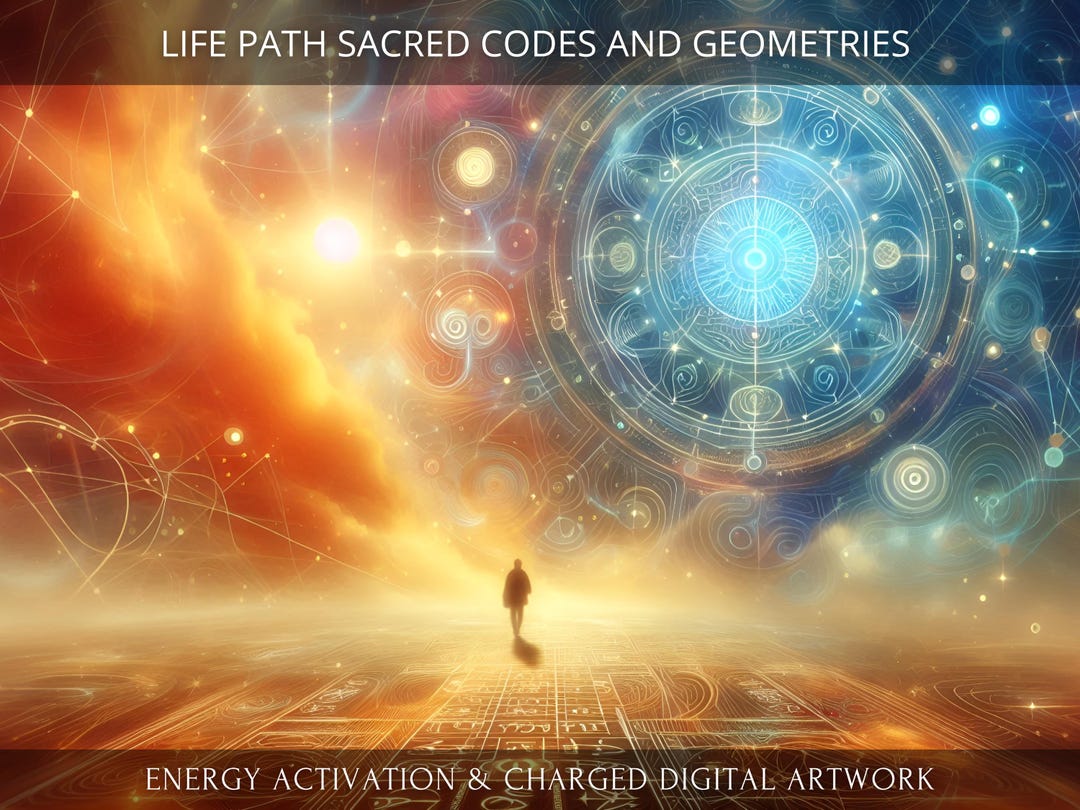 Life Path Sacred Codes and Geometries + Charged Digital Artwork - Etsy