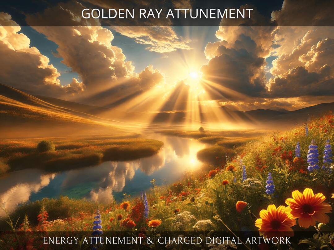 Golden Ray Attunement Charged Digitial Artwork - Etsy
