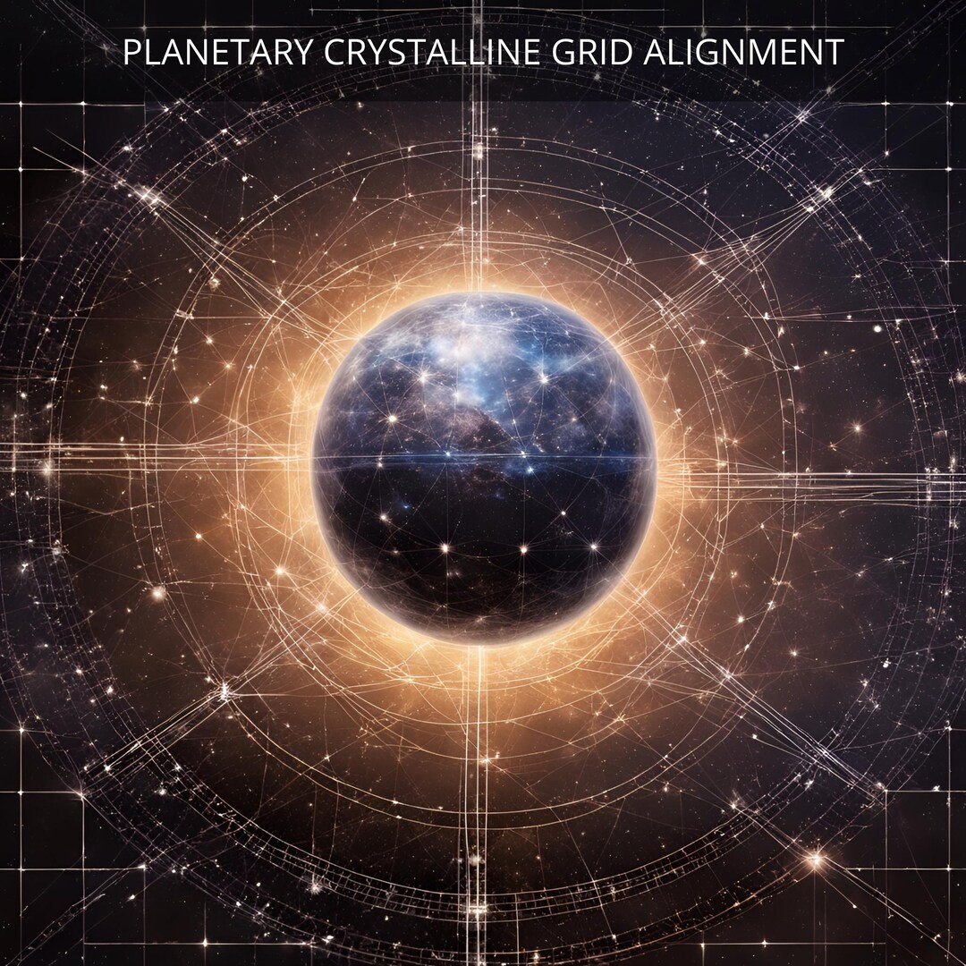 Planetary Crystalline Grid Alignment Charged Digital Artwork - Etsy