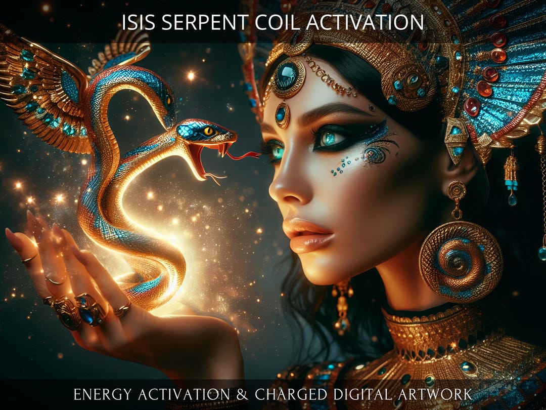 Isis Serpent Coil Activation + Charged Digital Artwork - Etsy Canada