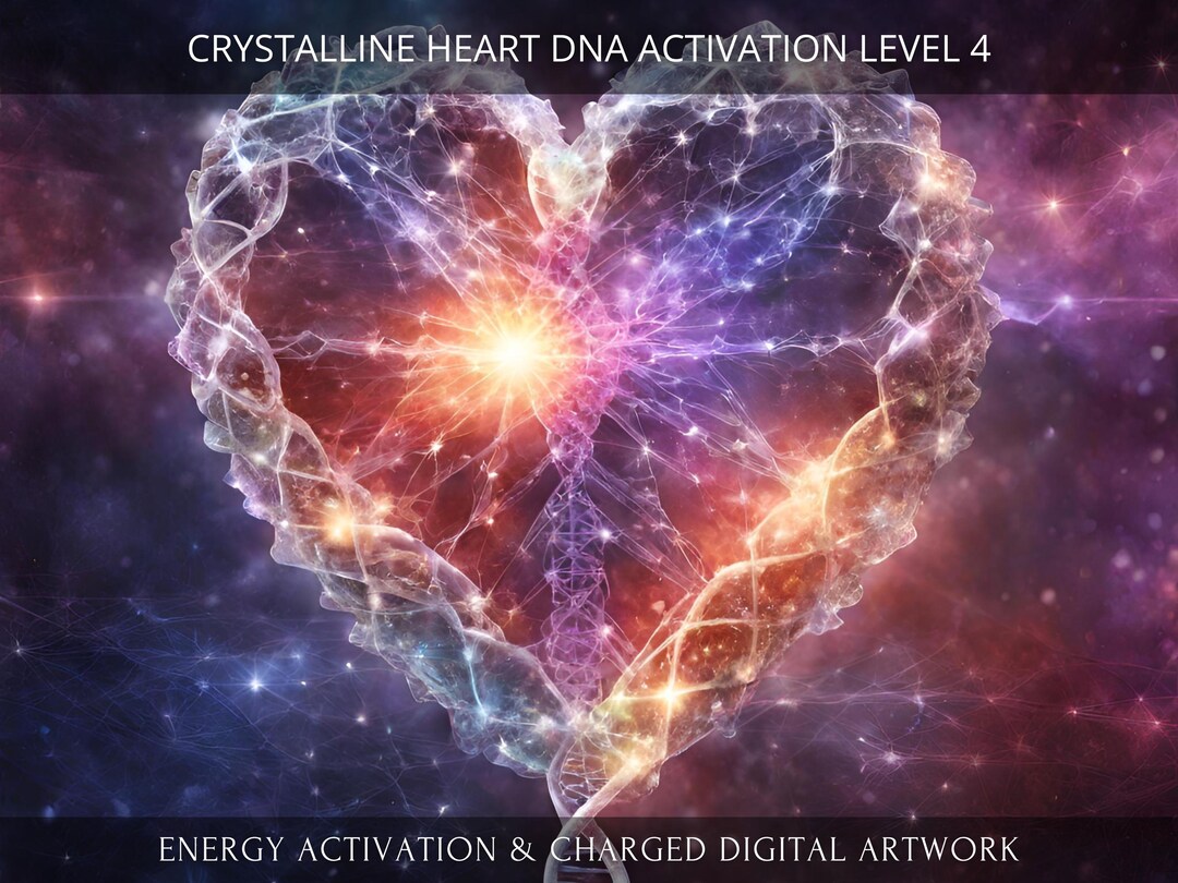 Crystalline Heart DNA Level 4 Charged Digital Artwork + Energetic ...