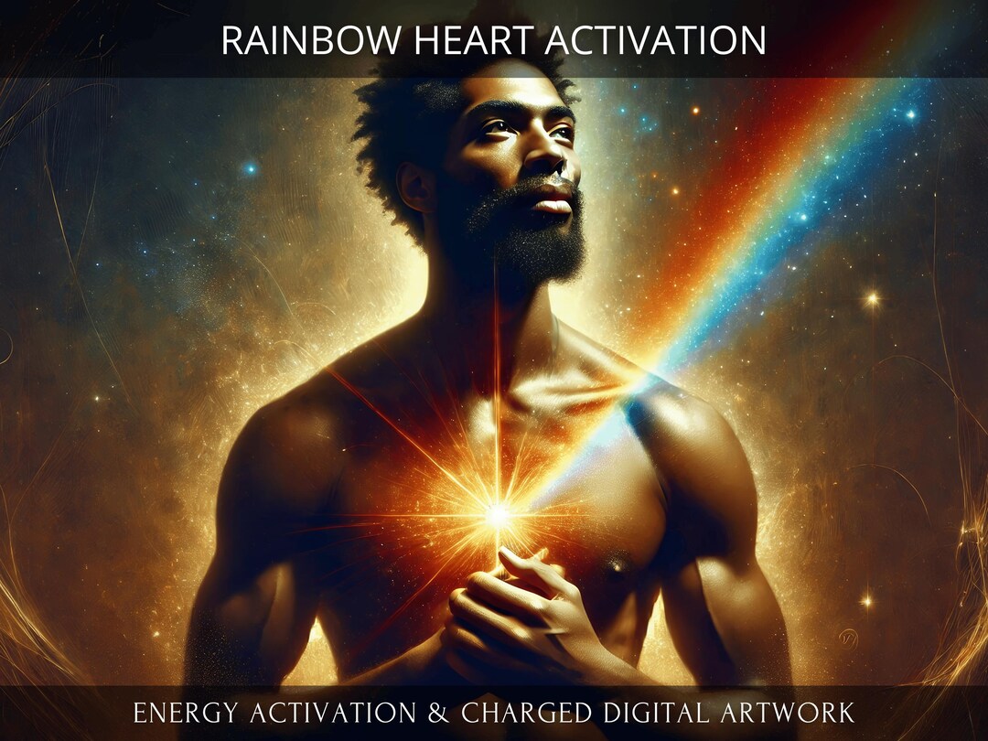 Rainbow Heart Charged Digital Artwork + Energetic Transmission With a ...