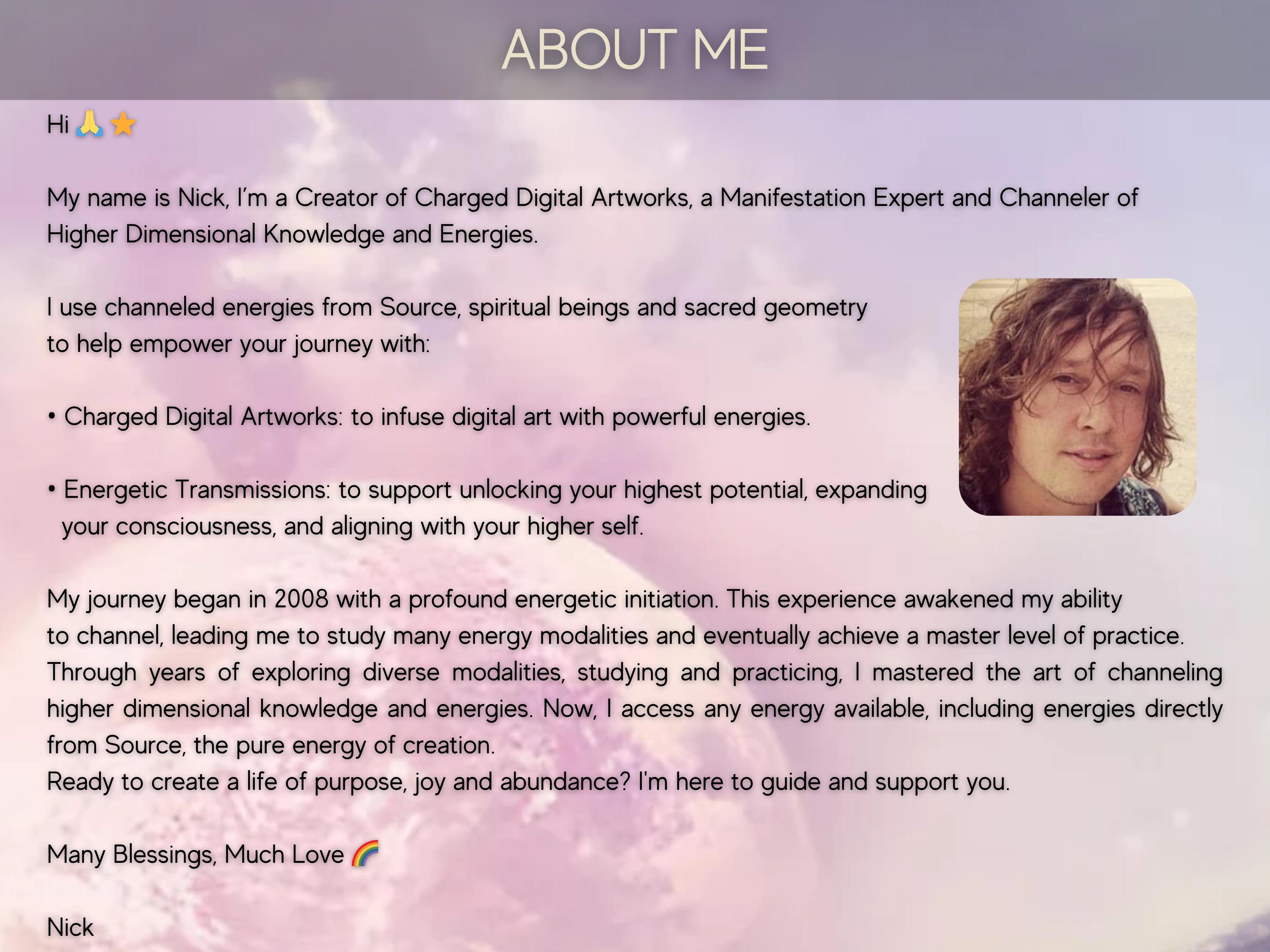 Portale 11/11: Opera d'arte digitale carica + resoconto personale e trasmissione energetica ...